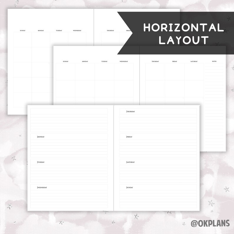 7x9 Weekly Planner - Pick Monthly and Weekly Option - Etsy