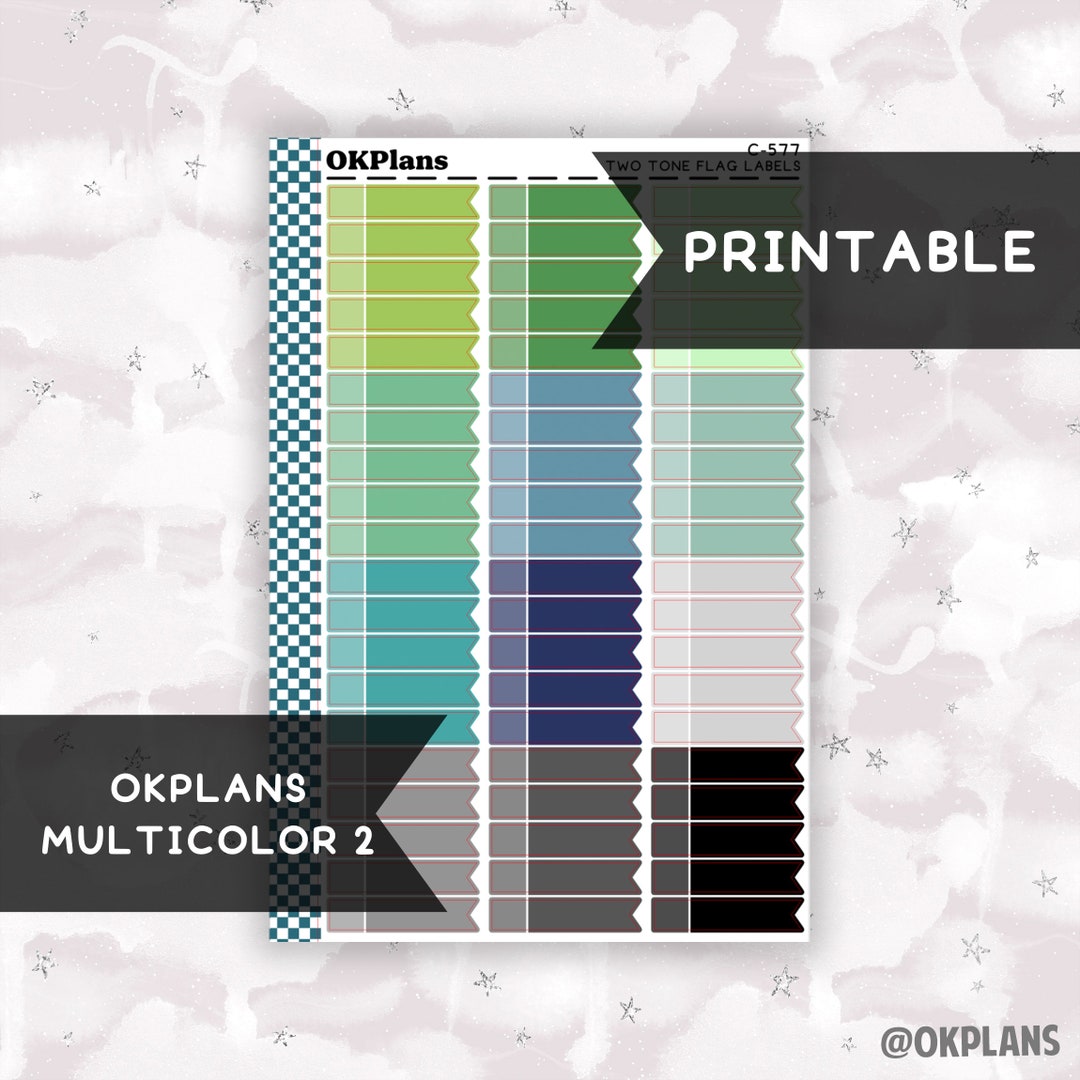 Two Tone Flag // Multicolor 1 // Printable // C-577 // Multicolor ...