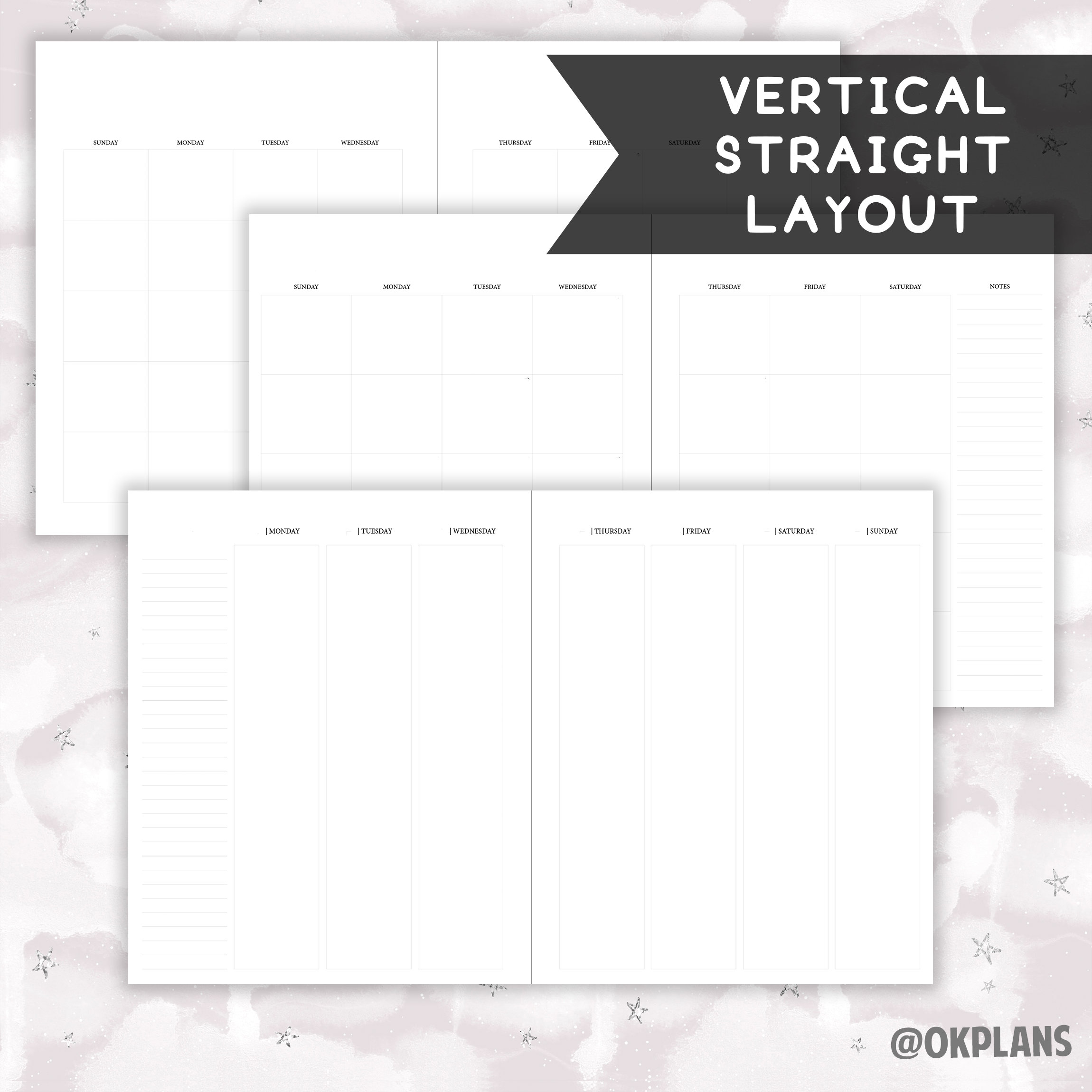 7x9 Weekly Planner - Pick Monthly and Weekly Option - Etsy