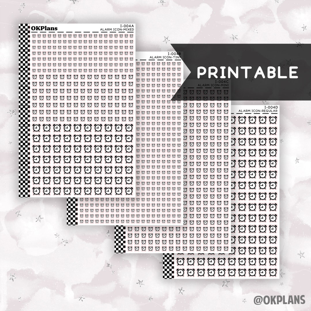 Alarm // Printable // I-004 // Icons - Etsy