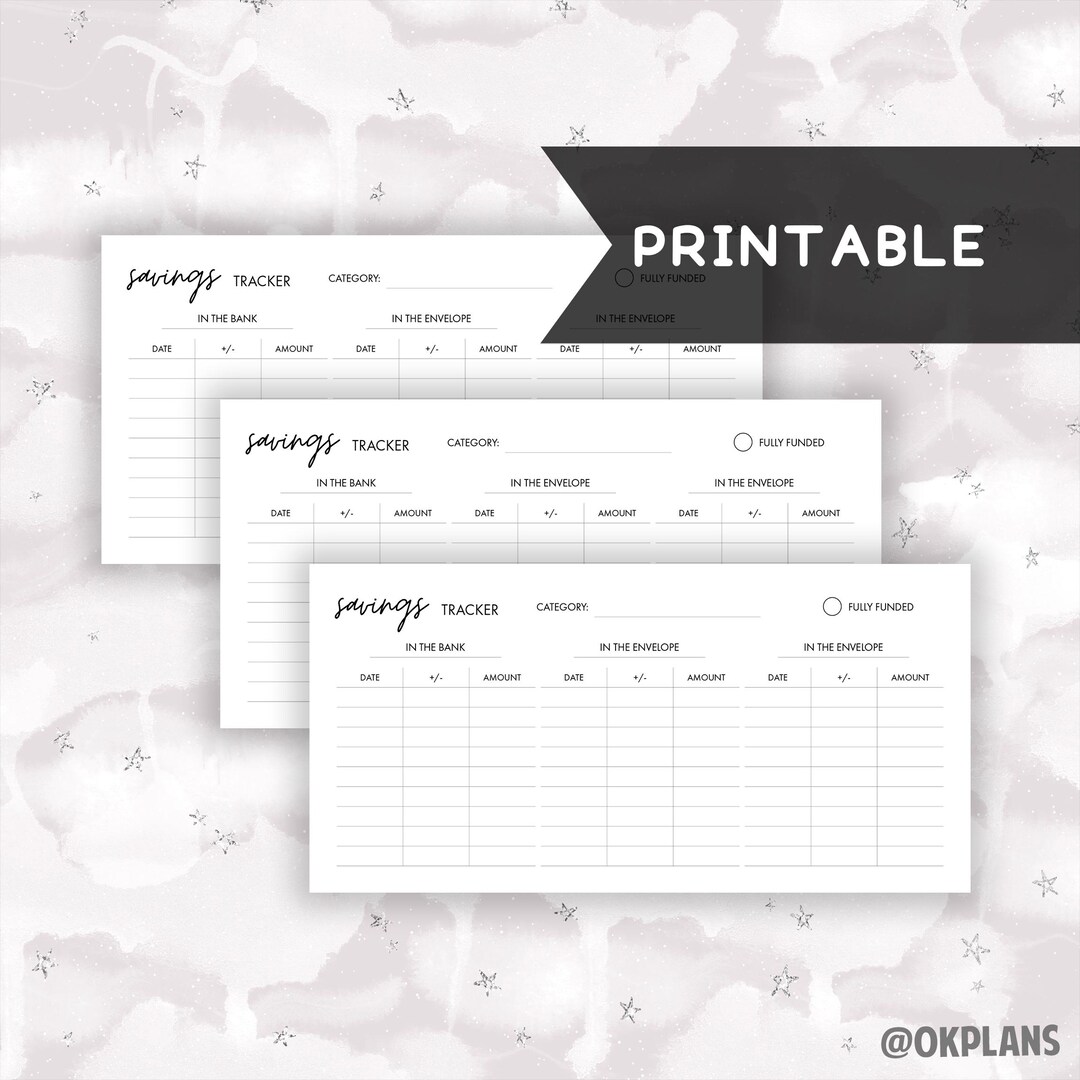 A6 Savings Envelope Tracker // Digital Download // A6/personal Sized - Etsy