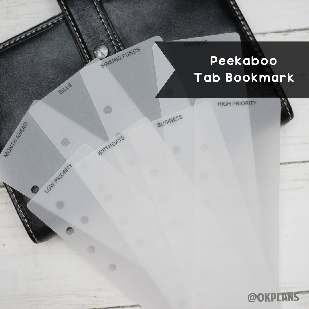 Matte Peekaboo Tab Bookmark // Budget - Etsy