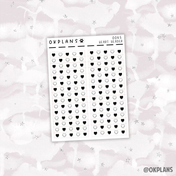 Heart Header // 0045 // Header Overlay - Etsy