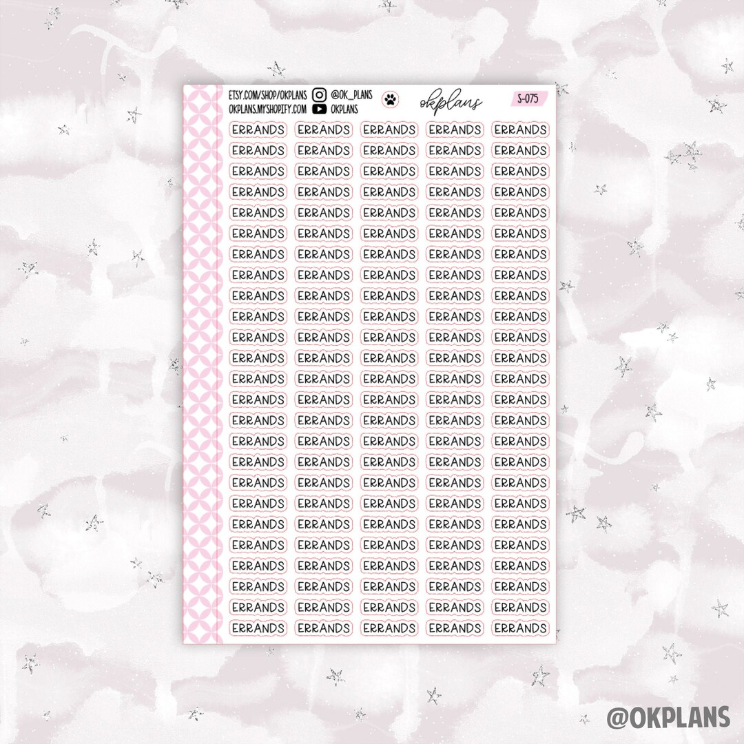 Errands // Black Font // Functional Scripts // S-075 - Etsy