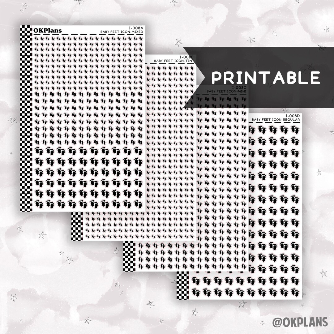 Baby Feet // Printable // I-008 // Icons - Etsy
