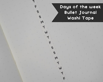 Days of the Week 10mm Medieval Inspired Washi Tape, Planner Washi, Gold ...