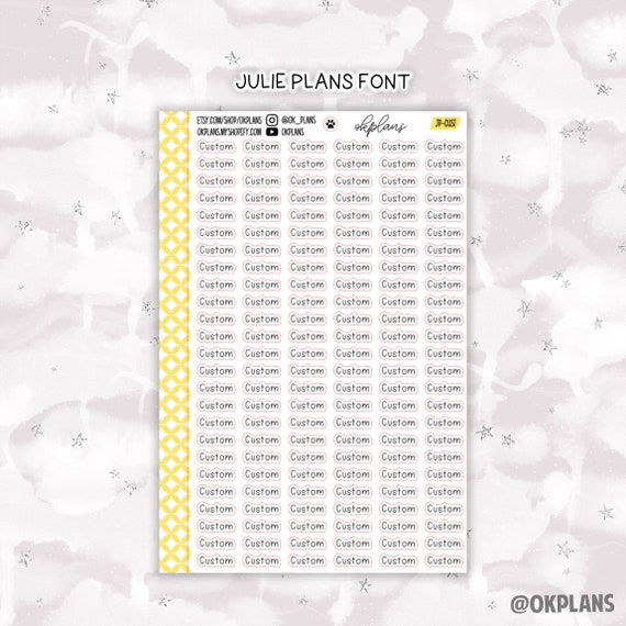 Paper, Party & Kids JuliesPlans CUSTOM Script Planner Stickers Julie ...