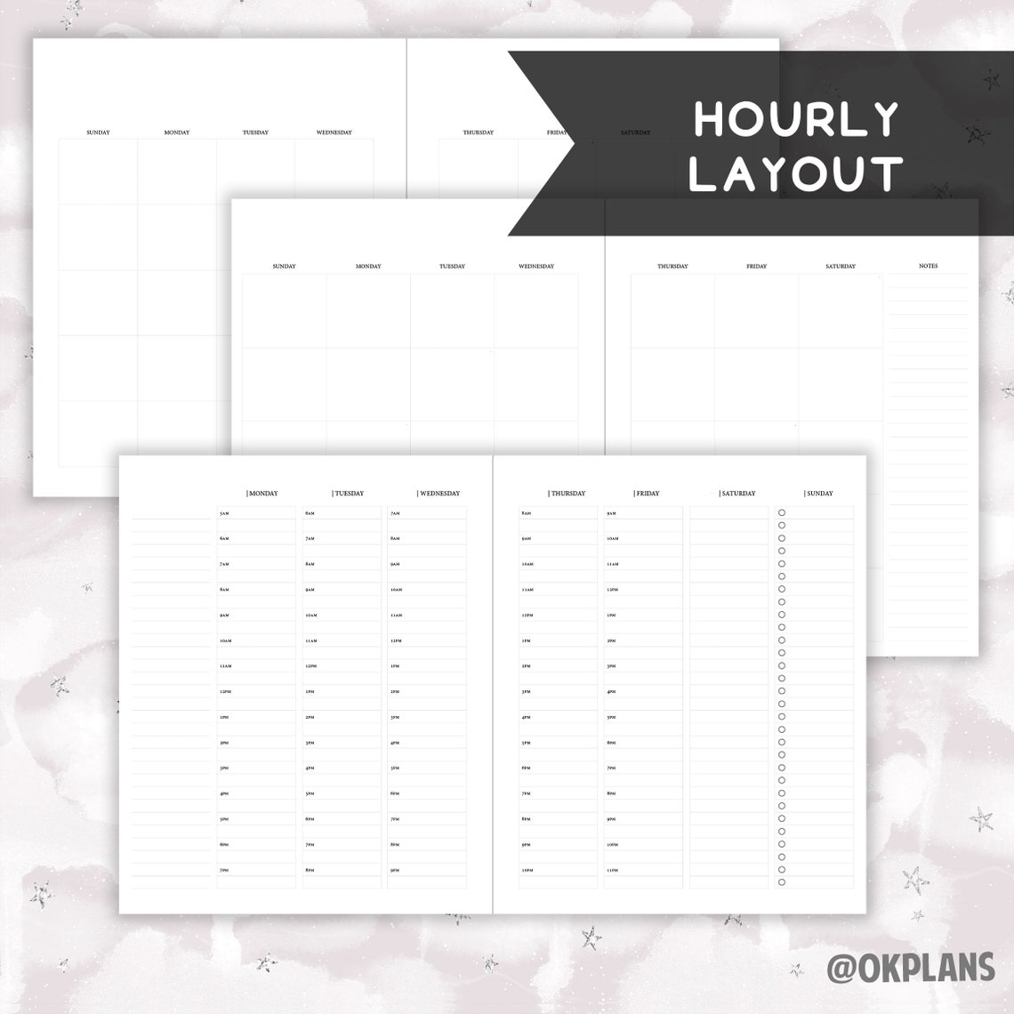 7x9 Weekly Planner - Pick Monthly and Weekly Option - Etsy