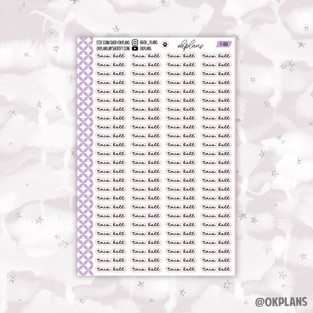 Taco Bell // Script Font // Functional Scripts // F-061 - Etsy