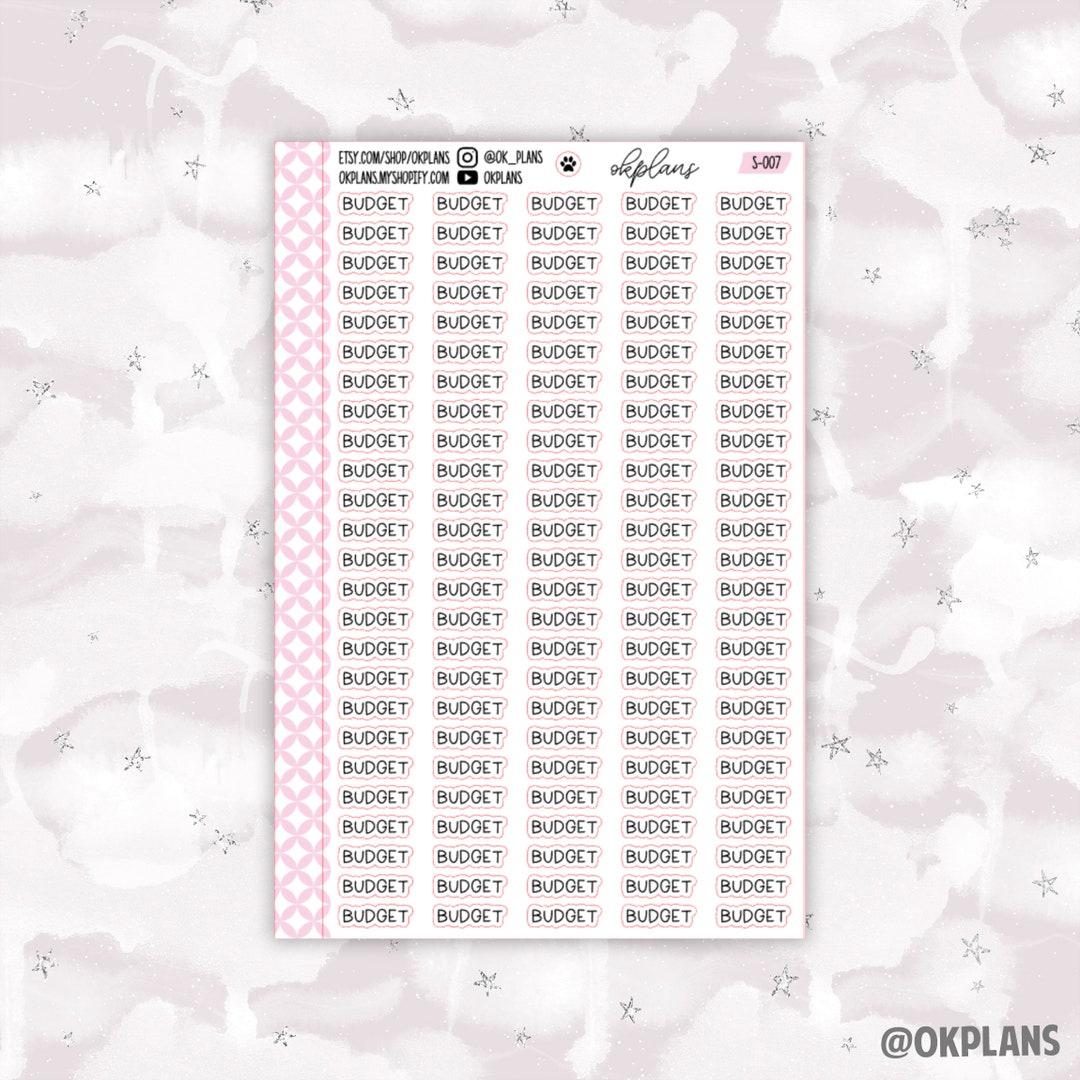 Budget // Black Font // Functional Scripts // S-007 - Etsy UK