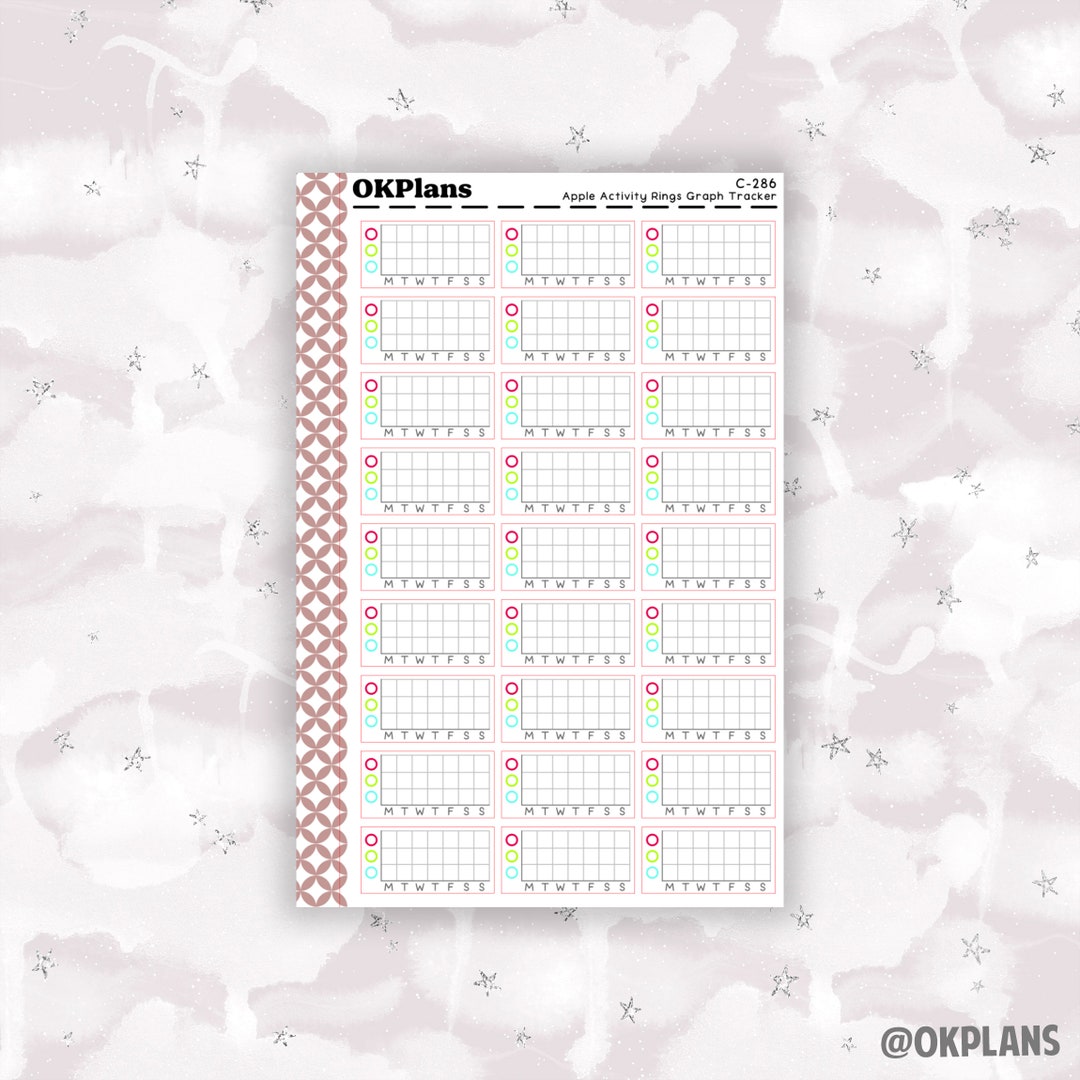 Apple Activity Rings Graph Tracker // C-286 // Multicolor Functional - Etsy