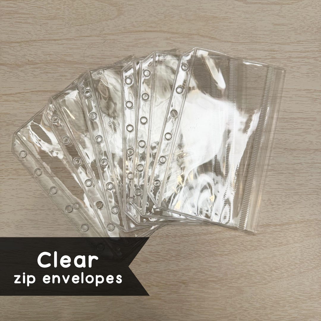 Clear Zip-loc Envelopes (set of 6) // A5 or A6 or A7 // Budget - Etsy