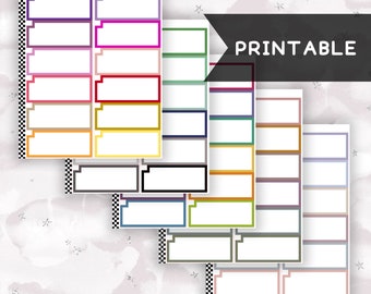 3 HR Cutout Label // Printable // EC 7x9 Daily Duo - Etsy