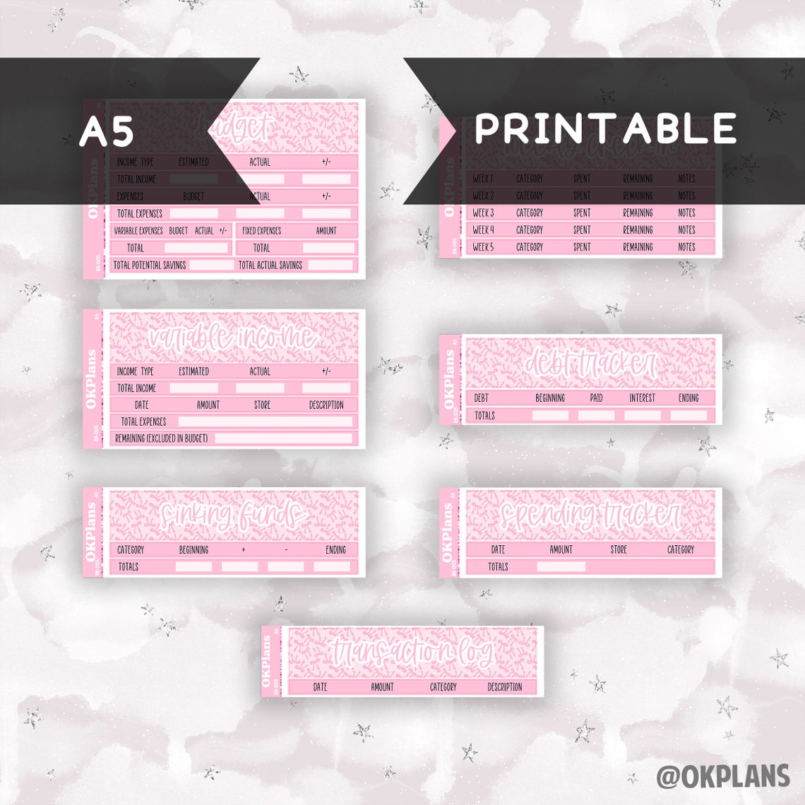 BK-005 // A5 // Printable // Budget Kit - Etsy