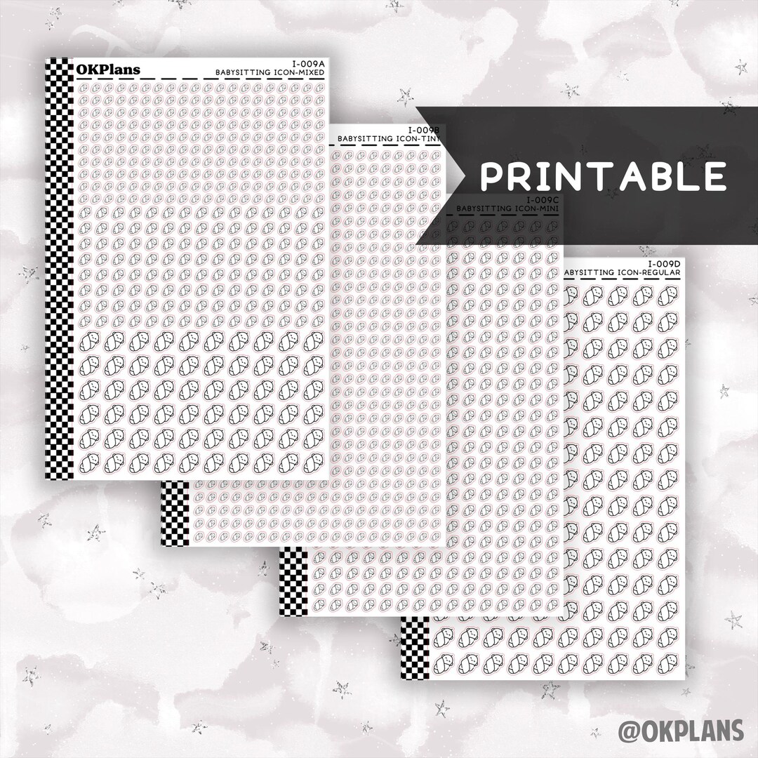 Babysitting // Printable // I-009 // Icons - Etsy