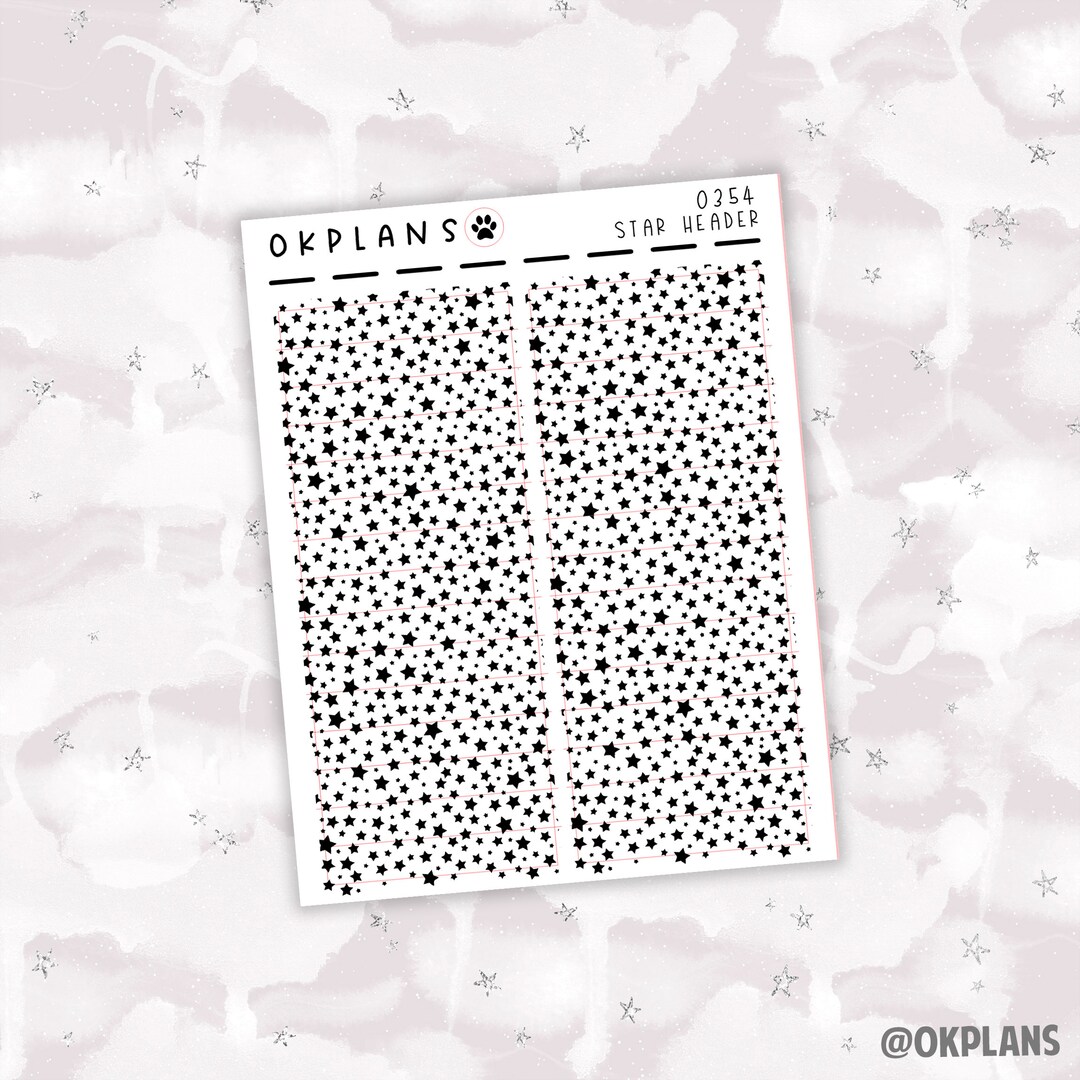Star Header // 0354 // Header Overlay - Etsy
