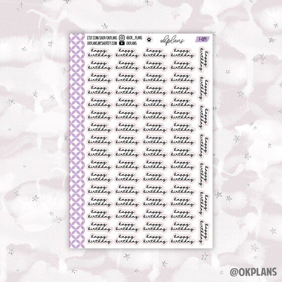 Happy Birthday // Script Font // Functional Scripts // F-029 - Etsy