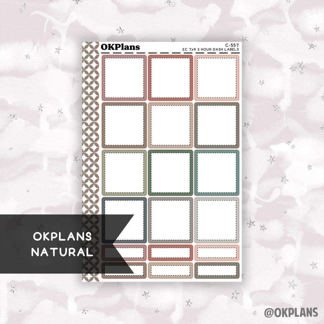 3 HR 7x9 EC Dash Labels // Natural // C-557 // Multicolor Functional - Etsy