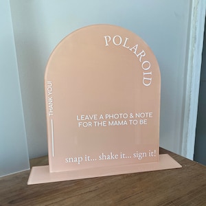 Arched Polaroid Sign With Stand Custom Acrylic Sign - Etsy