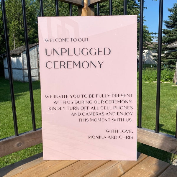 Unplugged Ceremony Sign - Etsy