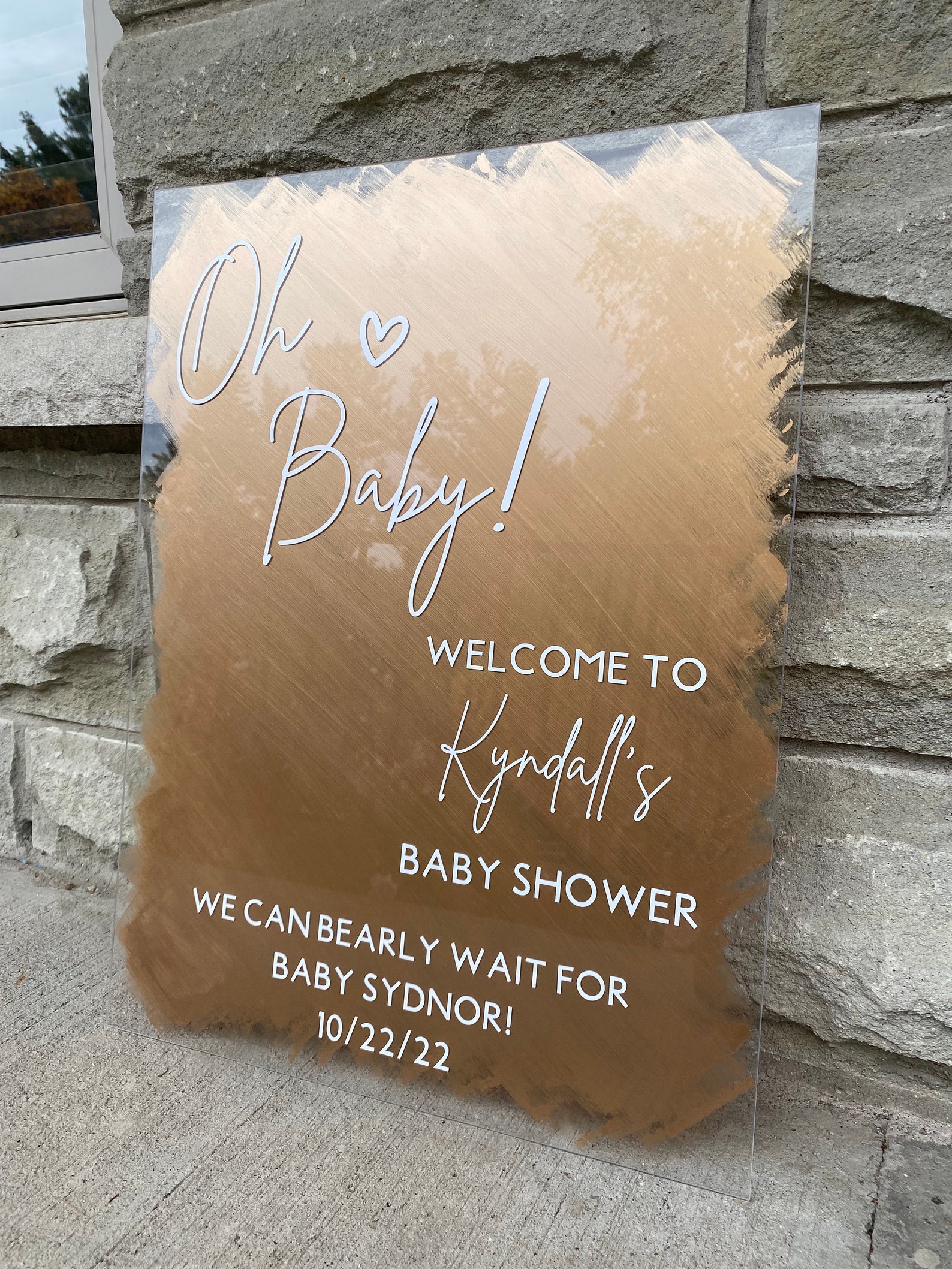 Hello Baby - Acrylic Baby Shower Sign - Etsy
