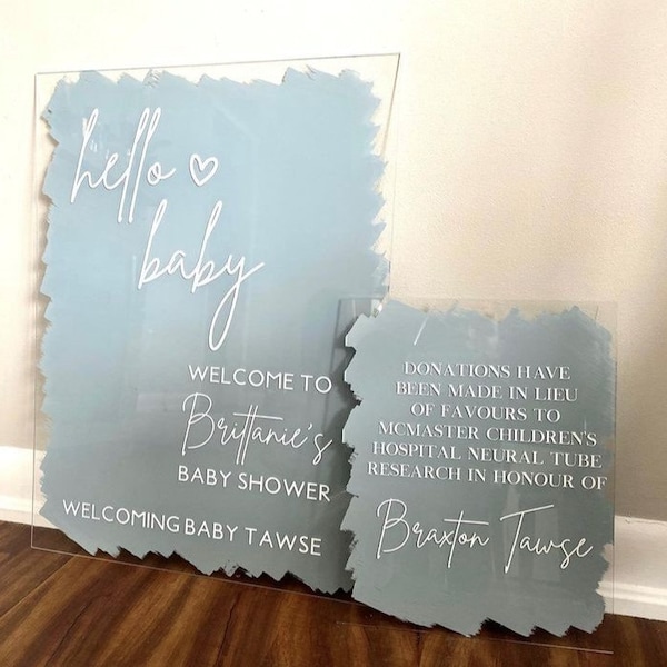 Baby Shower Welcome Sign Acrylic - Etsy