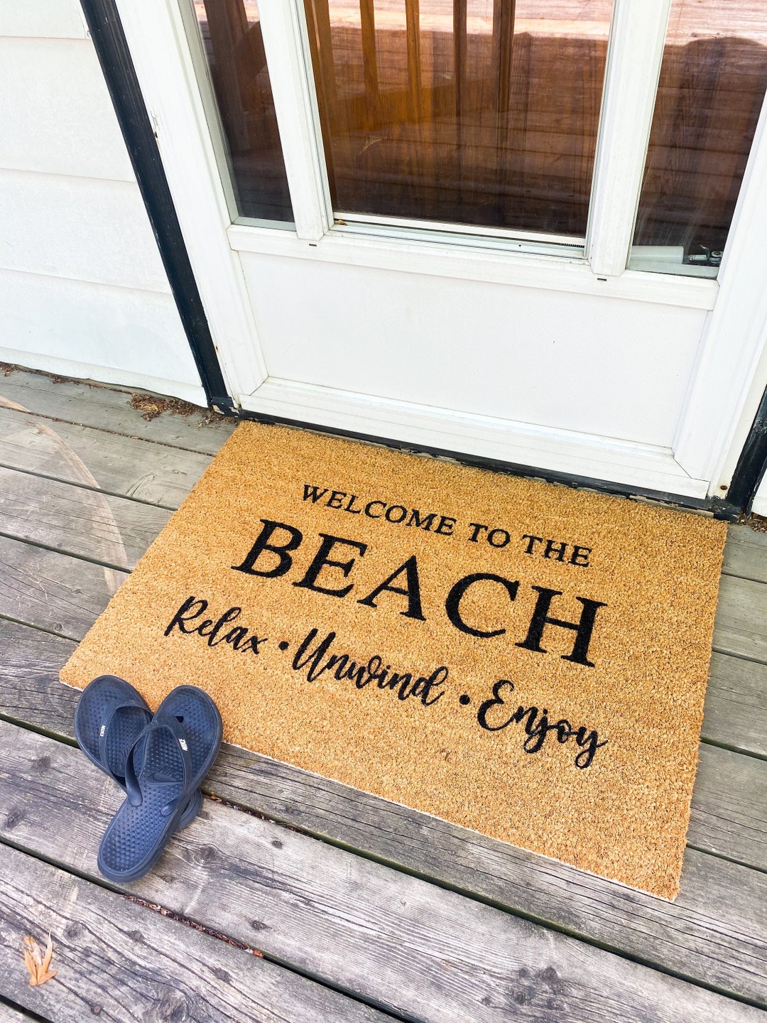 Welcome to the Beach Door Mat | Custom Door Mat - Etsy