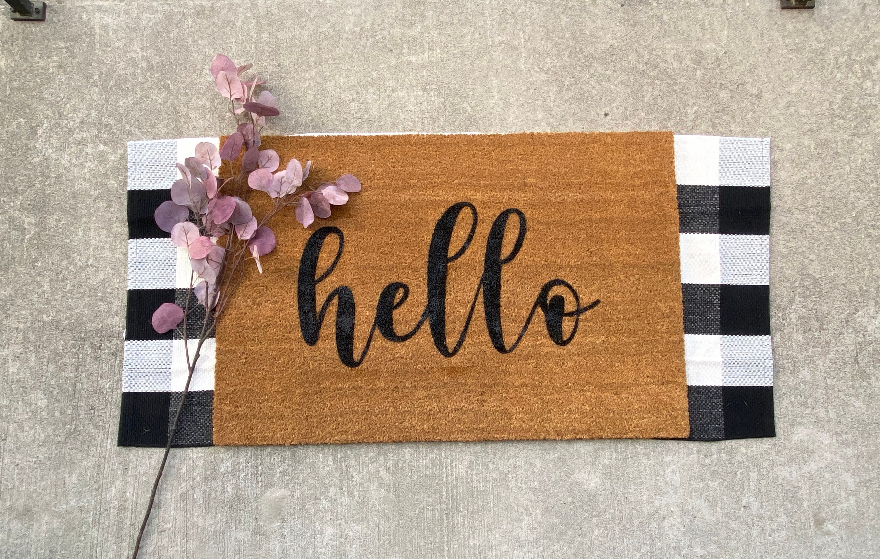 Hello Door Mat Hello Coco Door Mat Custom Doormat House | Etsy