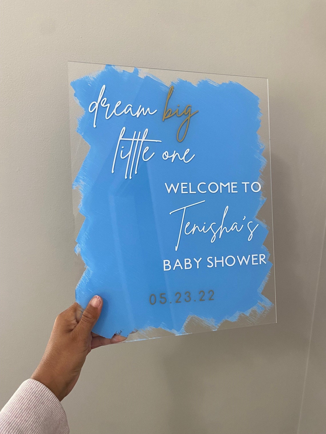 Hello Baby - Acrylic Baby Shower Sign - Etsy