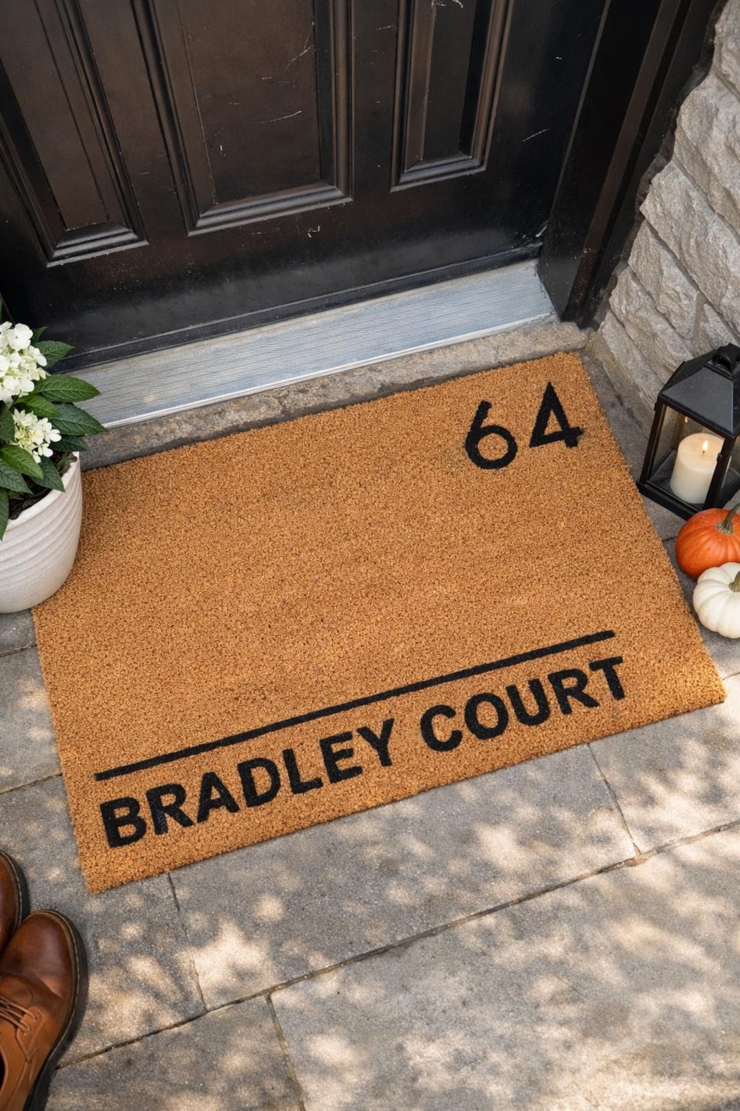 Custom Address Doormat, Personalized House Number Door Mat, Modern ...