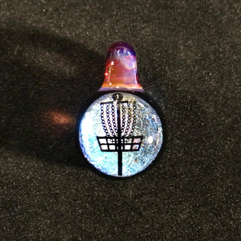 Glass Disc Pendant - Etsy