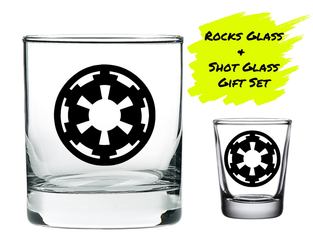 Star Wars Inspired Galactic Rocks Glass & Star Wars Shot Glass Set of 2 ...