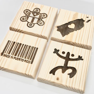Puerto Rico Gifts Puerto Rico Coasters: Engraved Gift Set of 4 - Etsy