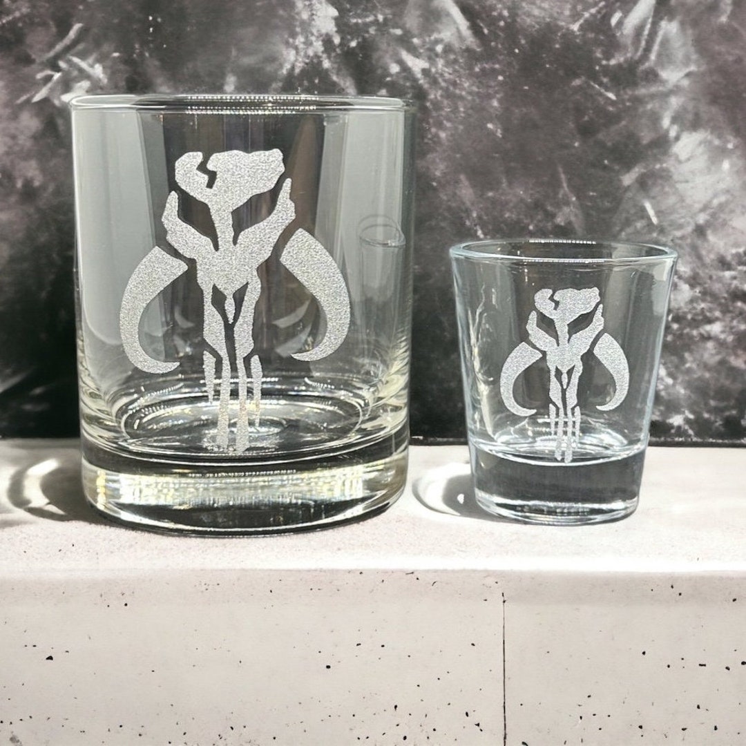 Star Wars Whiskey Glass, Star Wars Gift Set Mandalorian Rocks Glass ...