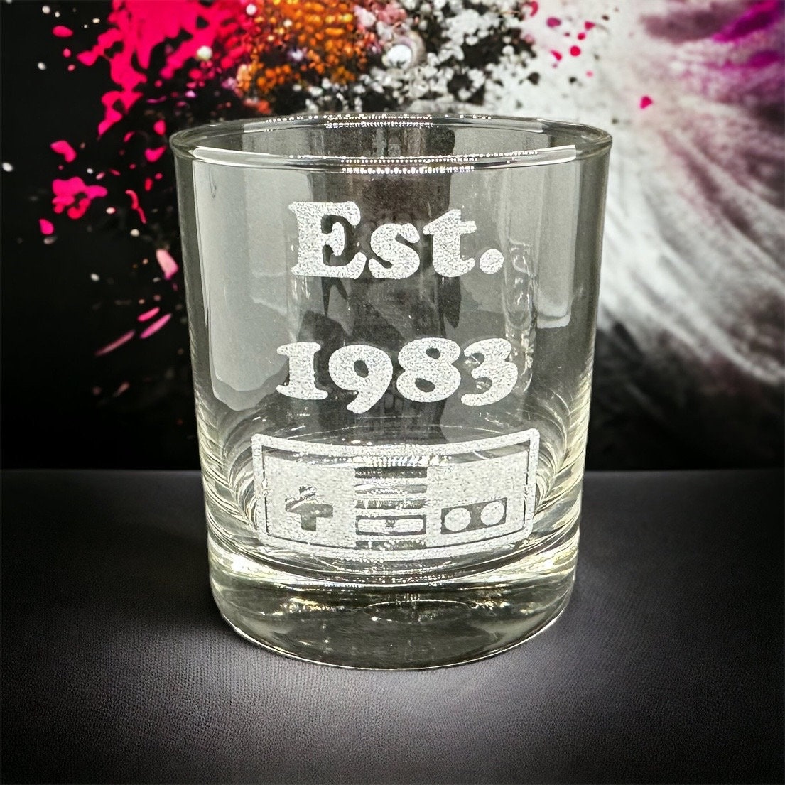 Video Game Controller Whiskey Glasses, Retro Video Game Rocks Set of 4 ...