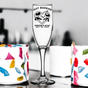Mickey and Minnie Just Married Toasting Flutes, Mickey & Minnie ...