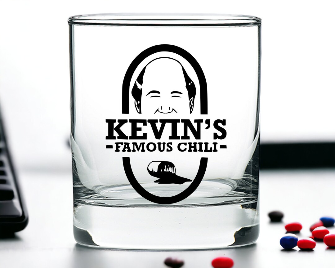 Kevin's Famous Chili Rocks Glass, ENGRAVED Office Whiskey Glass Office ...