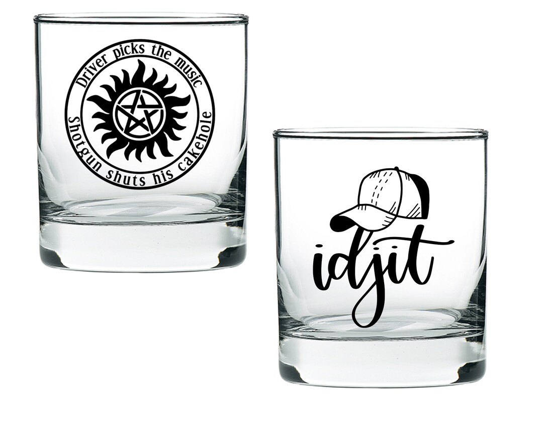 SPN Gift Supernatural Gifts Set of 2 Rocks Glasses: Anti-possession ...