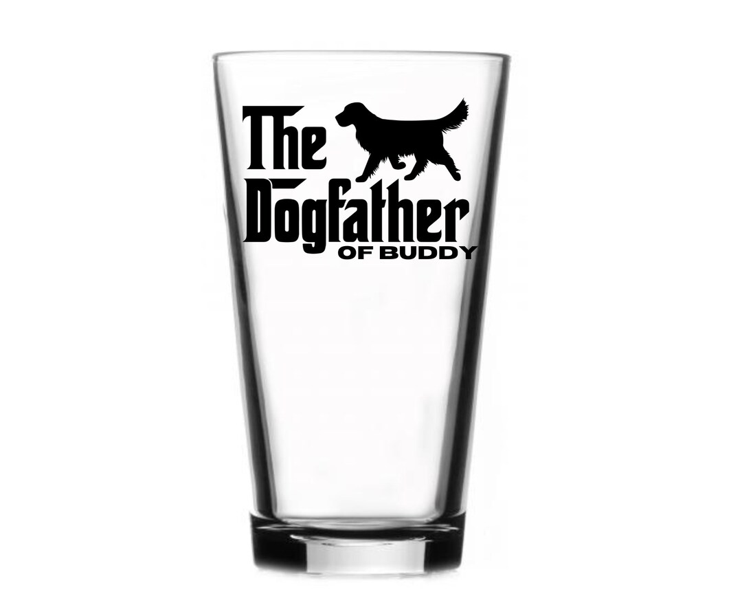 Personalized Golden Retriever Dog Father Gift Pint Glass ENGRAVED Dog ...