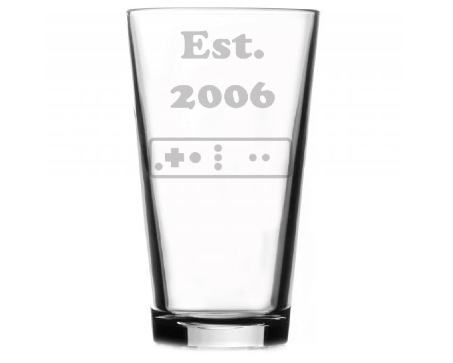 Video Game Controller Pint Glasses Set of 4 Engraved Gamer Retro Video ...