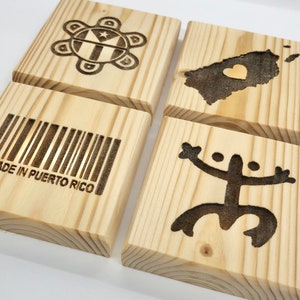Puerto Rico Gifts Puerto Rico Coasters: Engraved Gift Set of 4 - Etsy