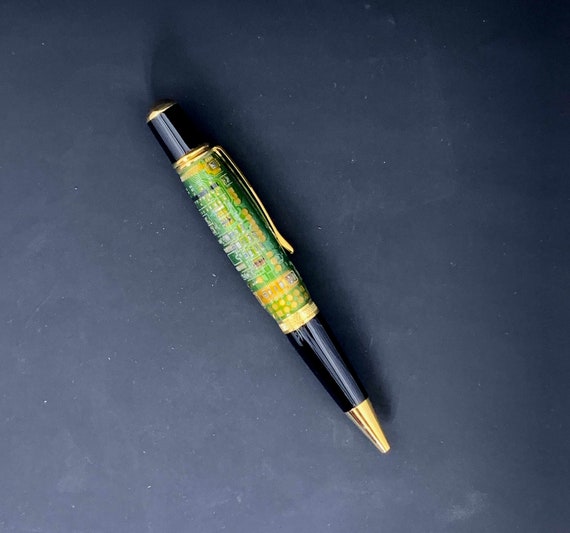 Circuit Board Pen With Green White or Black Real Circuit - Etsy