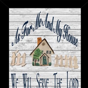 As for Me and My House - Etsy