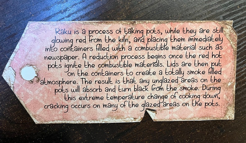 Raku Tear Bottle - Etsy