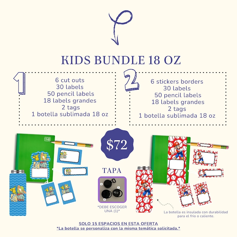 School Label Bundles – Back to School – Backpack Tags – School Supply ...