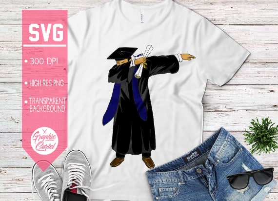 Dabbing Graduation 2023 SVG Graduate Student Blue Scarf - Etsy