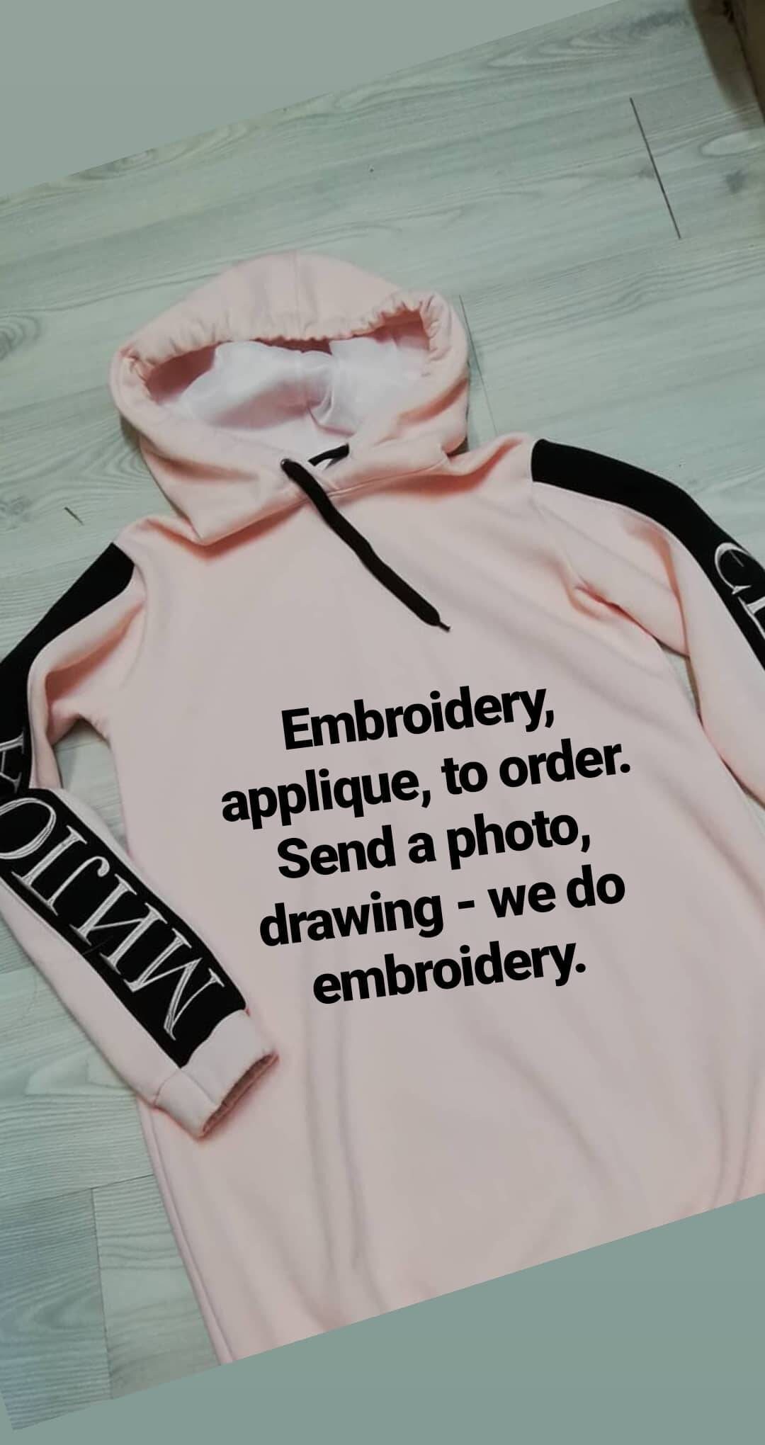 Preorder Only. Embroidery, Applique, to Order. Send a Photo, Drawing ...