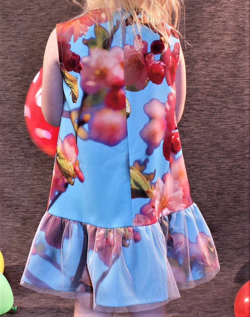 Children Summer Dress for Girls Without Sleeves With 3D Print. - Etsy