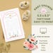 Printable Baby Shower Game, Pink Floral Word Search Card, 5.5x8.5 ...