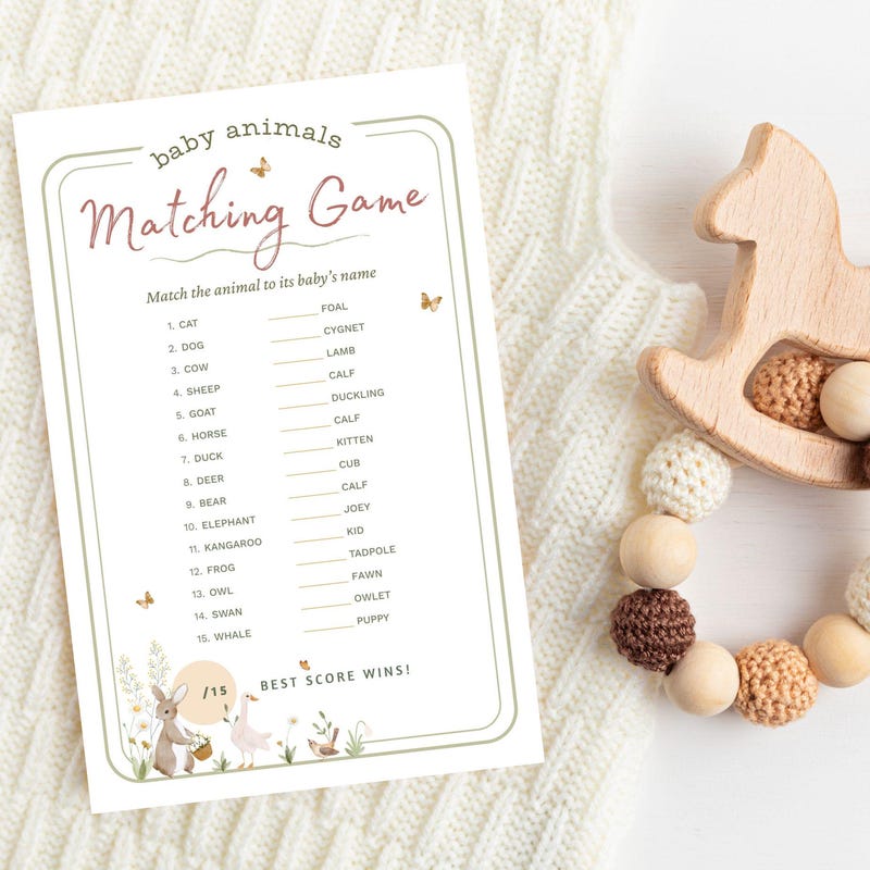 Vintage Forest Friends Game - Etsy